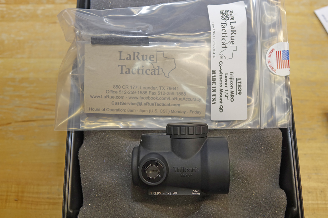 Trijicon MRO Patrol New with 1/3 Mount and New MRO with Larue Mount ...